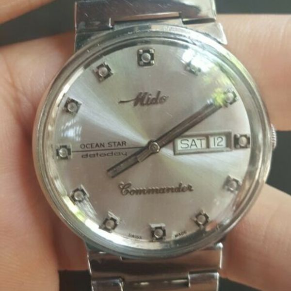 VINTAGE MIDO COMMANDER 8269 MOVEMENT 2836-2 25JEWELS AUTOMATIC WATCH ...