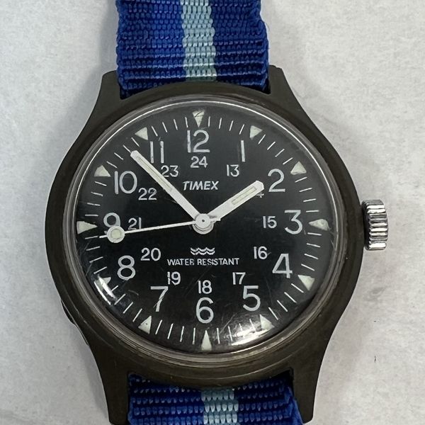 Vintage Original Timex Camper MacGyver Manual Wind Field Watch - Works ...