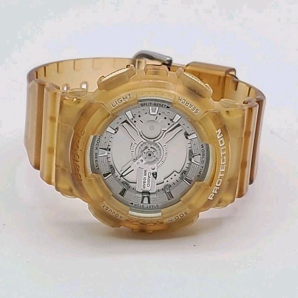 Casio Baby G Shock Clear Amber Analog/Digital 5338 BA-110 Watch Needs ...