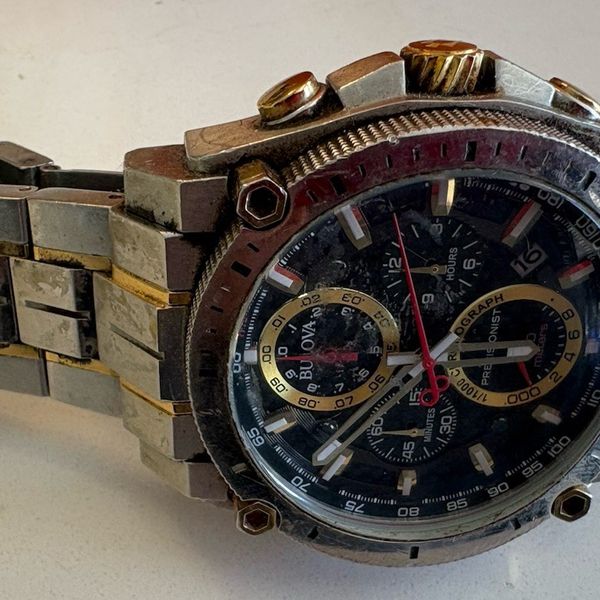 Bulova Precisionist Chronograph Men's Black Watch - 98B228 ...