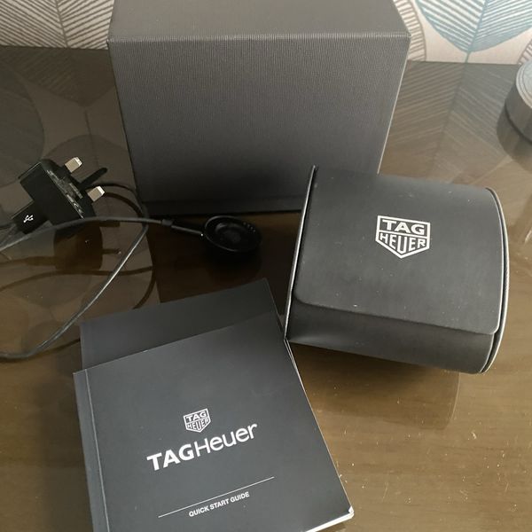 GENUINE TAG HEUER SMART WATCH CASE/BOX/INSTRUCTION BOOK & CHARGER ...