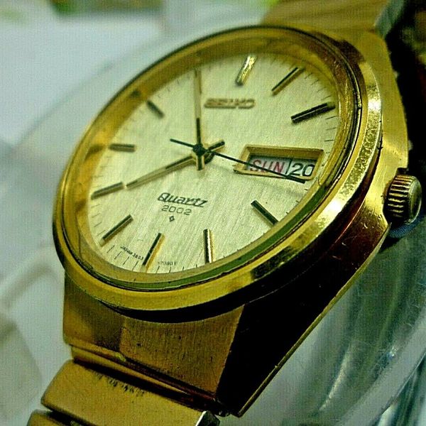 Mens 36mm SEIKO QUARTZ 2002 38 series 3803-7050 Original Bracelet 1973 ...