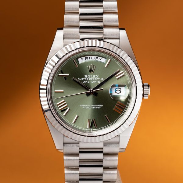 FS: 2021 Rolex Day-Date 40 228239 Olive Green Dial with Box and Papers ...
