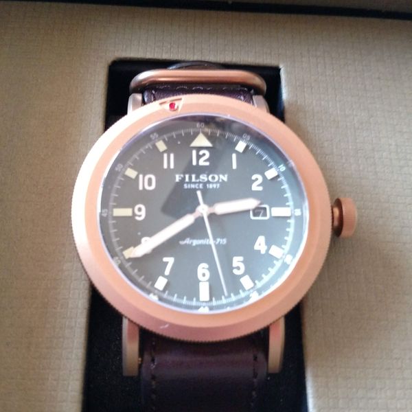 Filson Scout watch with green dial and leather nato strap | WatchCharts ...