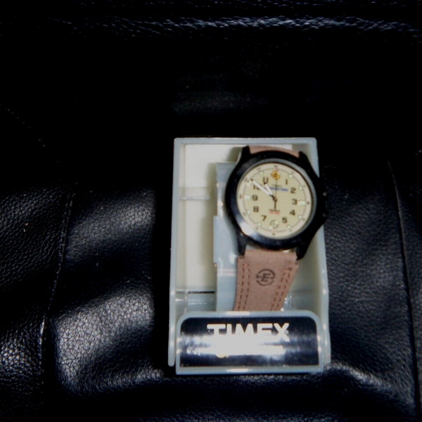 Timex Expedition Indiglo WR 50M Mens Brown Leather Watch | WatchCharts ...