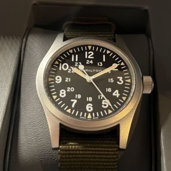 Hamilton Khaki Field Men's Black Watch - H69529933 | WatchCharts ...