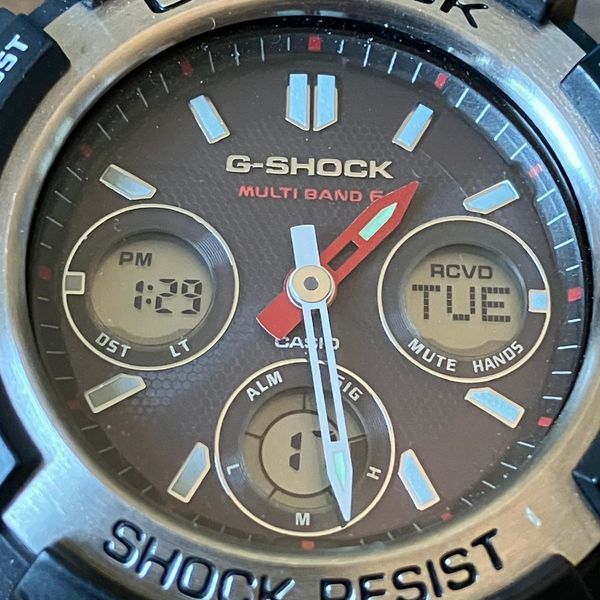 Casio G-Shock AWG-M100 Solar-Powered Watch Black Multiband 6 ...
