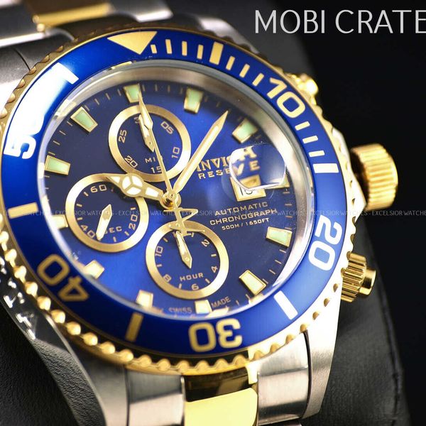 Rare Invicta 47mm Reserve Pro Diver Men's Chronograph Automatic 7750 TT ...
