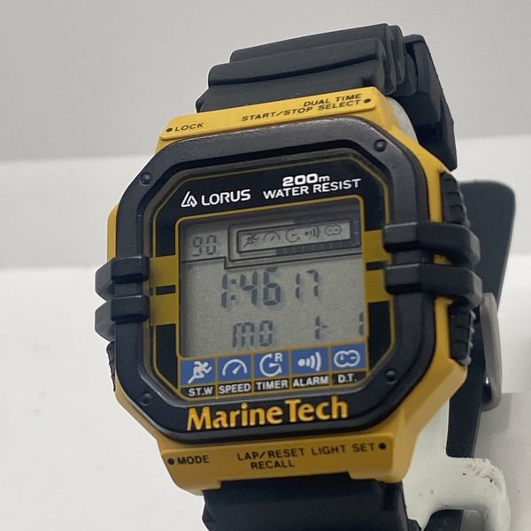 Lorus By Seiko Mens Marine Tech Scuba Dive Watch Yellow Black New ...