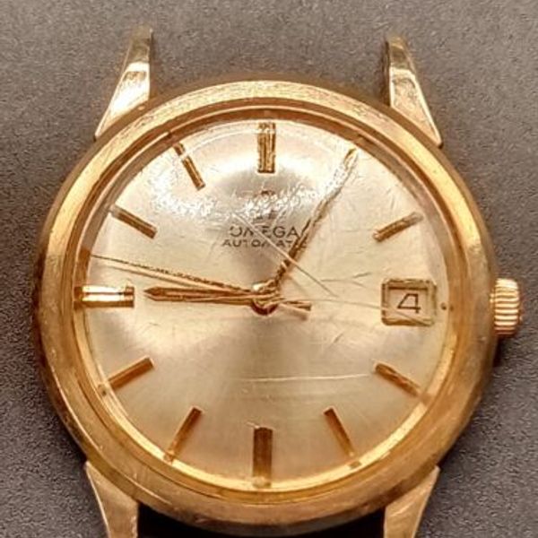 Vintage Omega Cal. 560 Automatic Menâ s Watch W/ Linen Dial Runs ...