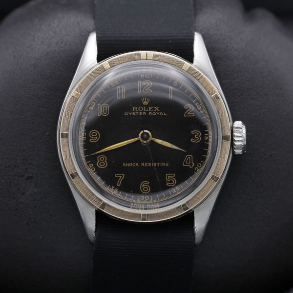 FSOT: Rolex Oyster Royal - 6044 - Black Gilt Dial - Stainless - 32mm ...
