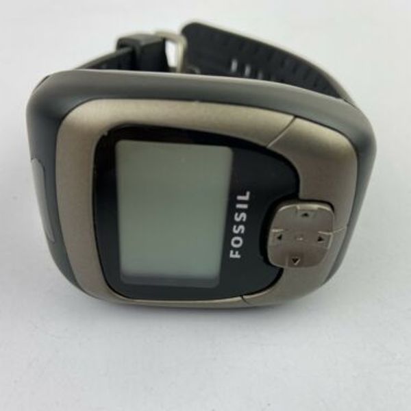 Fossil FX-2001 Digital LCD Wrist PDA Watch w/Silicone Band MISSING ...