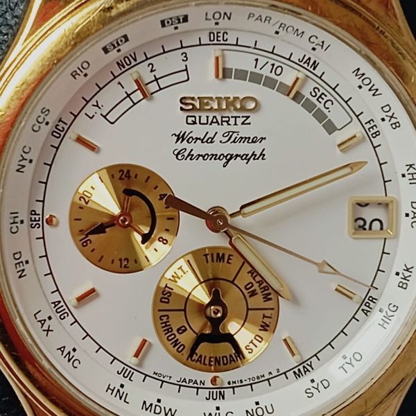 Vintage Seiko World Timer Quartz | WatchCharts Marketplace