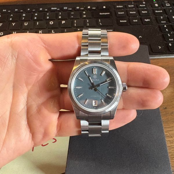 [WTS] Traska Commuter 36mm with date, steel blue | WatchCharts Marketplace