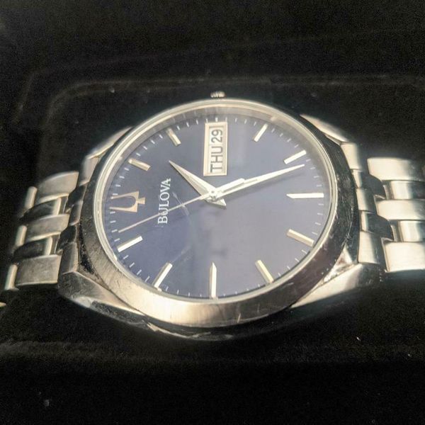BULOVA 96C129 STAINLESS STEEL BLUE DIAL QUARTZ MEN'S WATCH | WatchCharts