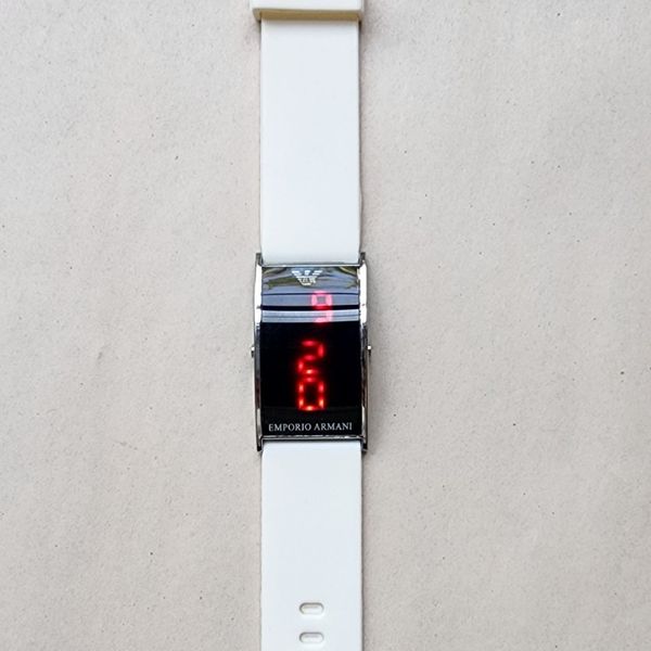 Emporio Armani LED Digital Watch White, NEW Battery | WatchCharts ...