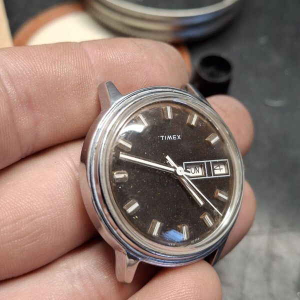 Timex Mercury 1974 Blue And Purple Dial Mechanical Handwind Vintage ...