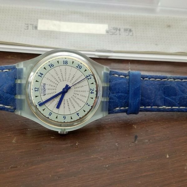 Vintage Wristwatch GG125 Swatch 1994 Index 24 Hours Old Stock Original ...