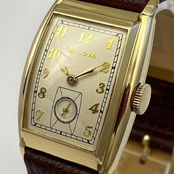 SERVICED 1939 VINTAGE BULOVA ALDEN WATCH WW2 Art Deco Gents 86 years ...