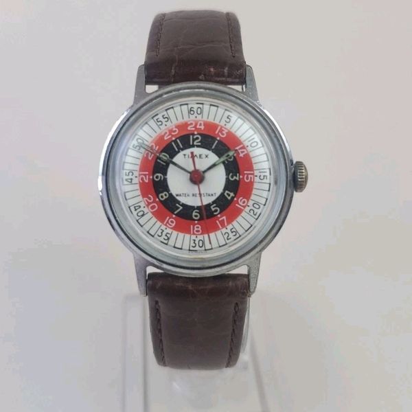 Vintage Timex Bullseye Sprite Wind Up Wristwatch 231702472~ Running ...