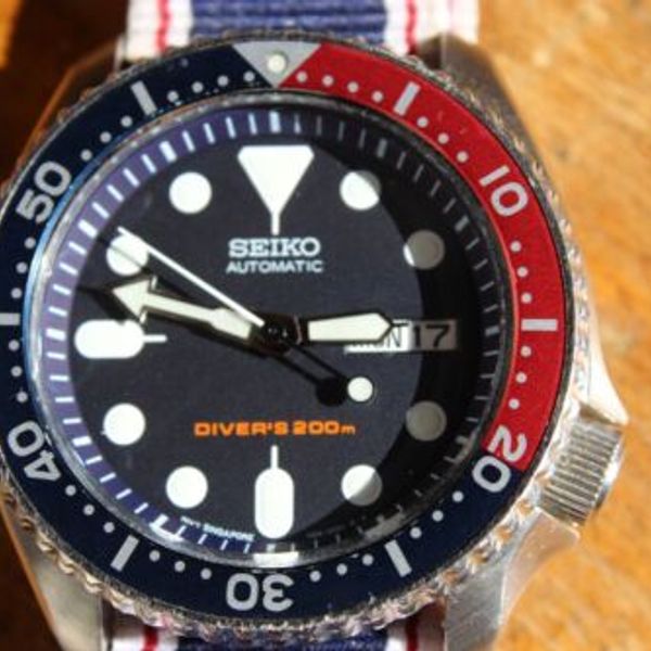 Seiko Skx175 Automatic Dive Watch Pepsi | WatchCharts Marketplace