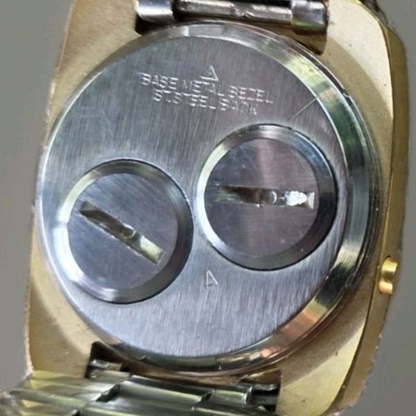 1970 Benrus Red Led, Gold Tone Mens Watch. For PARTS only ...
