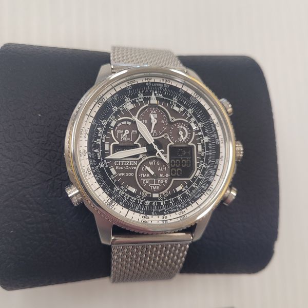 Citizen Navihawk Promaster AT Eco-Drive JY8030-83E Silver Steel Watch ...