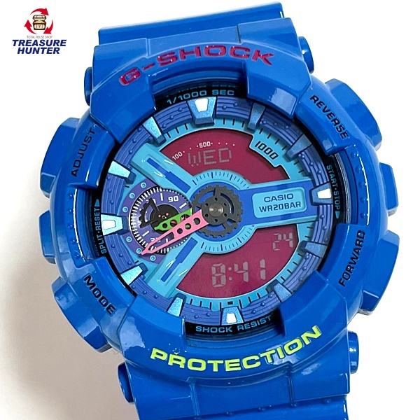 [Used] Casio Hyper Colors Watch Blue Blue Men's Watch Quartz GA-110HC ...
