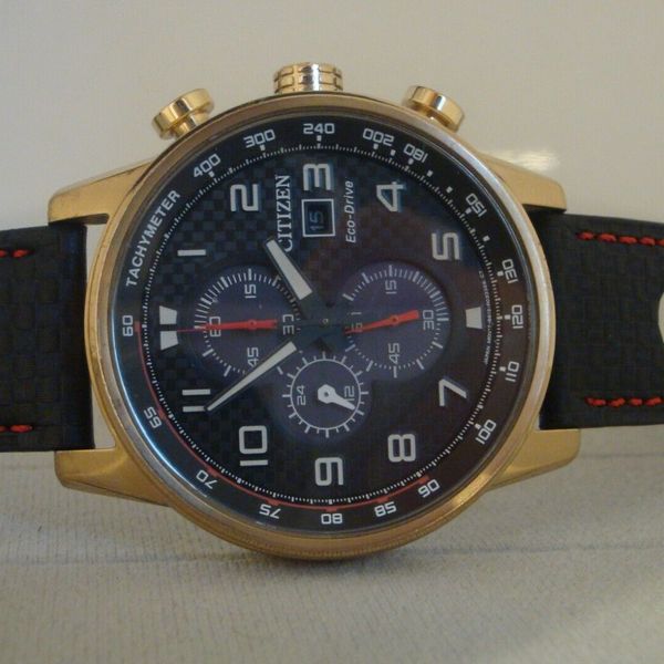 Citizen Primo Chronograph. CA0683-08E. Gents Eco-Drive. Rose gold ...