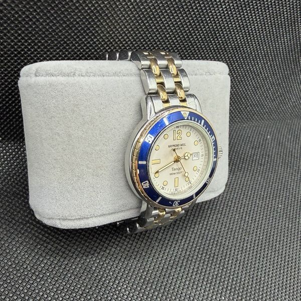Raymond Weil Tango Diver 100M Swiss Two-Tone Blue Bezel Menâ s Watch ...