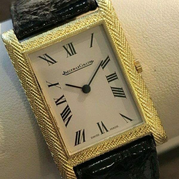 JAEGER LECOULTRE Vintage 18kt Yellow Gold Tank Watch ref. 4434 Manual ...