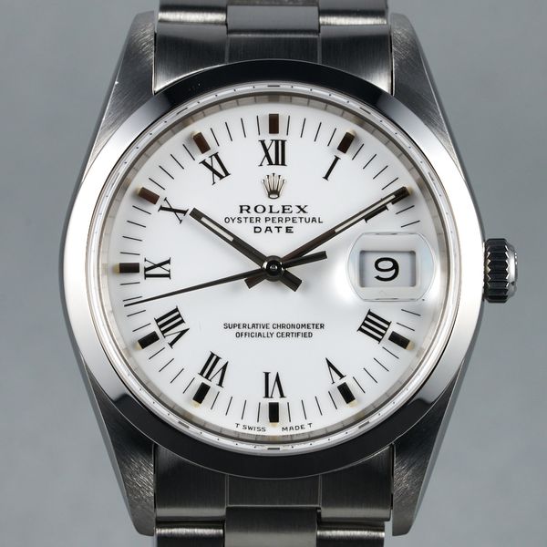 FS: 1993 Rolex Date Ref: 15200 with White Roman Dial | WatchCharts ...