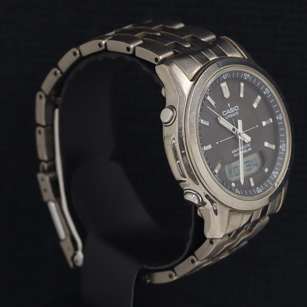 Casio Lineage LCW-100T Solar Analog Digital Men's Watch Black Dial ...
