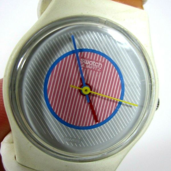 Original SWATCH Watch Vintage 80s Pink Raspberry Scented Band & Face ...