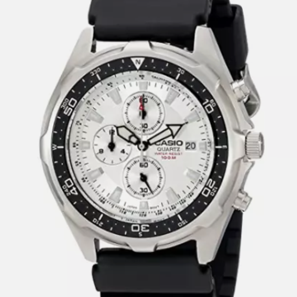 CASIO AMW330-7AV Men's Black Diver Inspired Stainless Steel Wristwatch ...