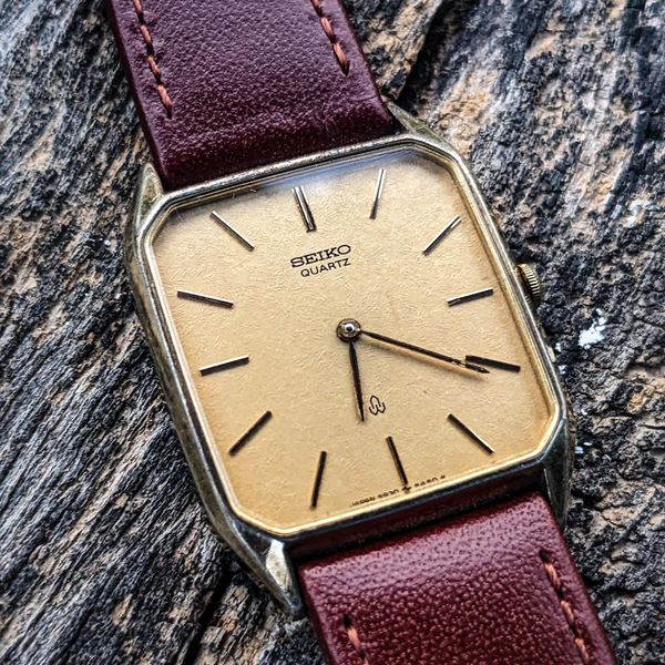 [wts] Vintage Seiko Textured Dial gold plated Tank watch in just 99$ | WatchCharts Marketplace