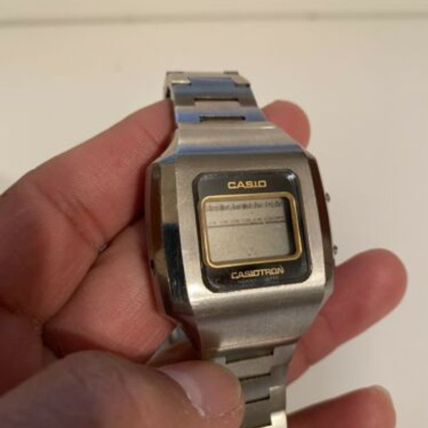Vintage Casiotron Casio S-11 Stainless Steel Japan Digital Watch Model ...