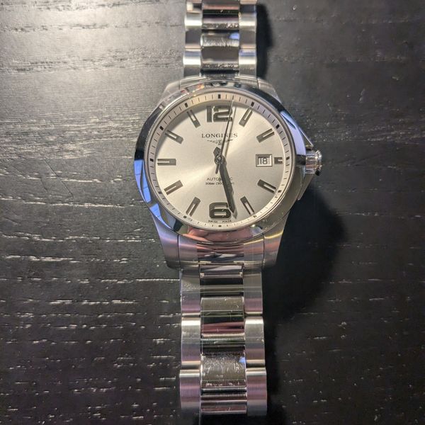Longines Conquest L3.776.4.76.6 Men's Watch 39mm Automatic Silver Dial ...