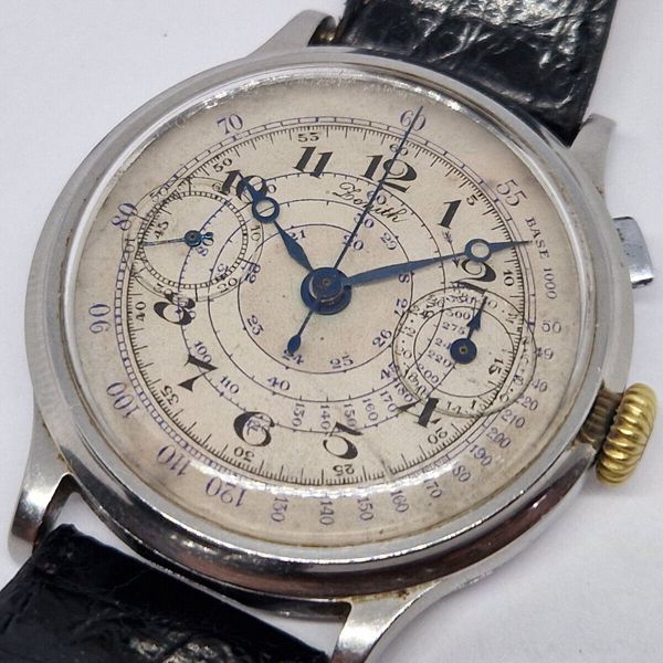vintage Zenith chronograph watch mono pusher cal Hahn Landeron 15.5 ...