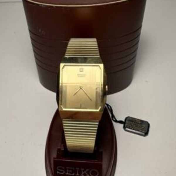 Vintage Seiko 7430-5290 Gold Tone Quartz Mens Watch New Old Stock ...