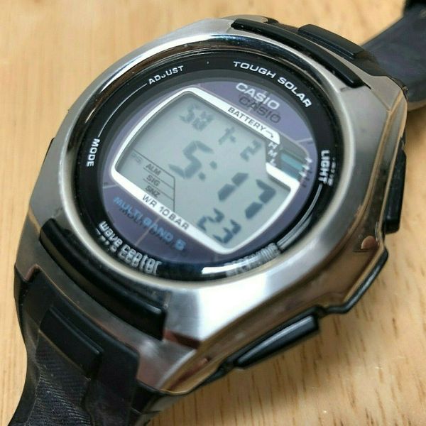 CASIO MV-M120 Tough Solar Wave Ceptor Men Digital Quartz Alarm Chrono Watch Hour | WatchCharts ...