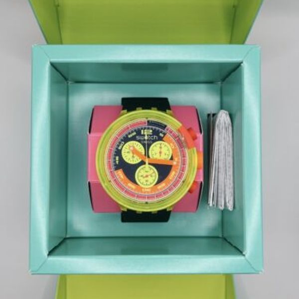 Swatch Neon To The Max SB06J100 BIG BOLD CHRONO Unisex Watch Brand New ...