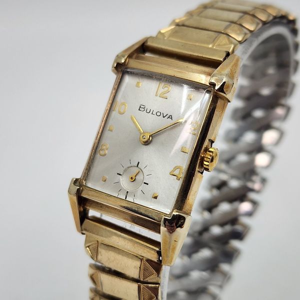 Vintage Bulova Cal. 7AK 21 Jewels Art Deco Manual Wind Mens Pearlescent ...