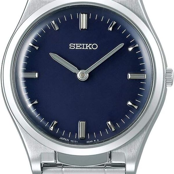 SEIKO SQBR021 Tactile Reading Navy Quartz Men's Watch New in Box ...