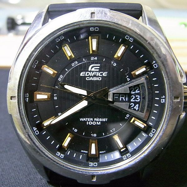 All Original CASIO EF-129 Man's Stainless Steel 100M Diver Watch ...