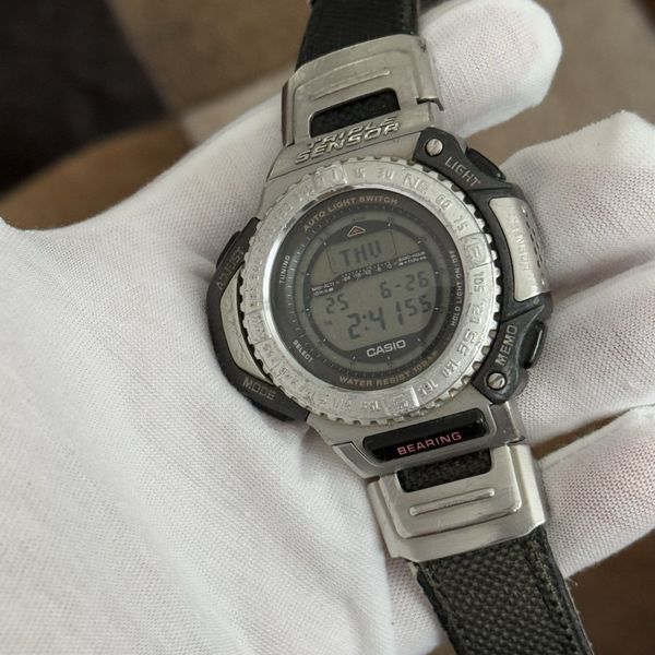 Rare Vintage Casio Pro Trek PRT-1400 Triple Sensor Sport Watch Mod ...