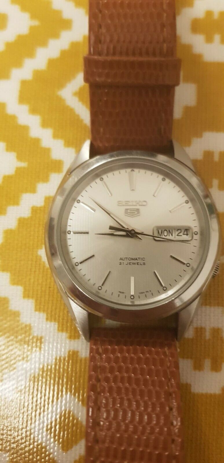 Seiko 5 SNKL15 Silver Dial Automatic Watch Excellent condition seiko ...