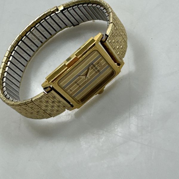 Raymond Weil 18K Gold Electroplated Lady's Tank Style Watch ...