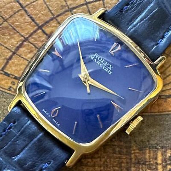 Rolex Marconi Vintage Antique Automatic Blue Dial Hand Winding ...