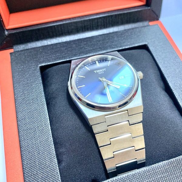 Tissot PRX Blue Dial Stainless Steel Men's Quartz Watch T1374101104100 ...